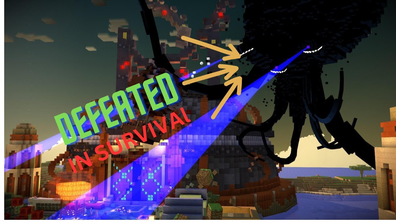 MINECRAFT DEFEATING WITHER STORM IN SURVIVAL WITH NEW UPDATE! - YouTube