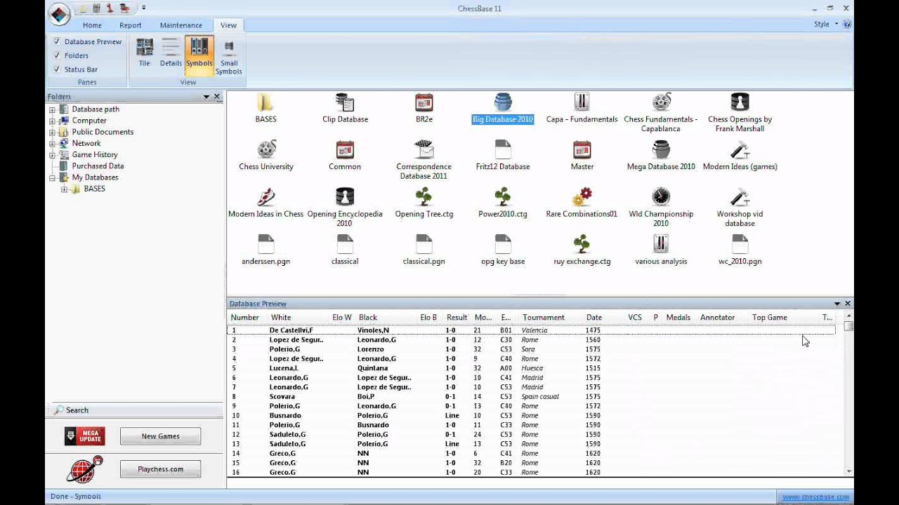 ChessBase 11 - a short tour of the new database desktop - YouTube