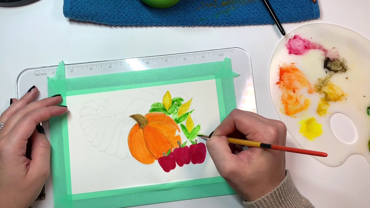 Create a Mixed Media Cornucopia - YouTube