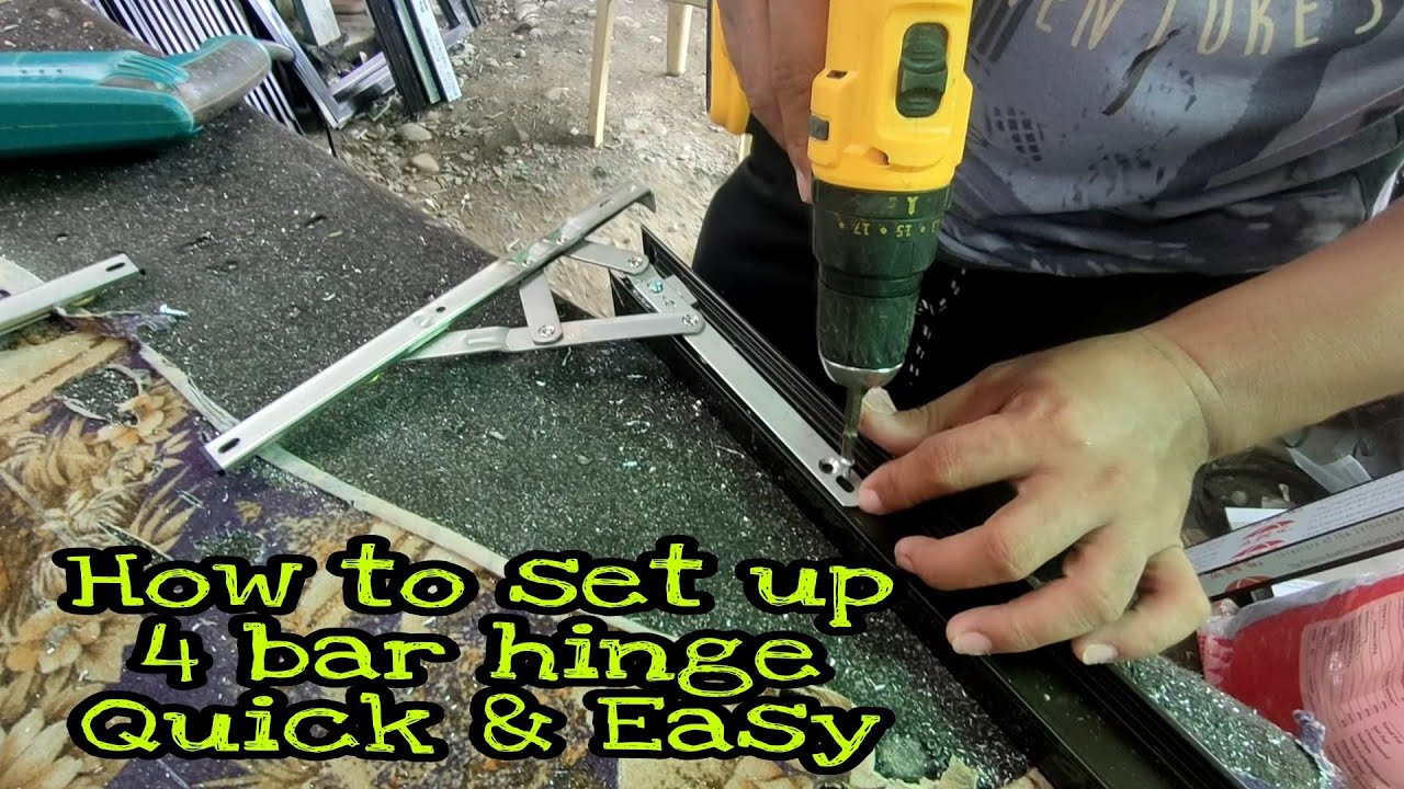 How to set up 4 bar hinge for awning window? - YouTube