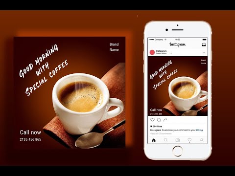 How to create Coffee social media post design | coffee poster design ...