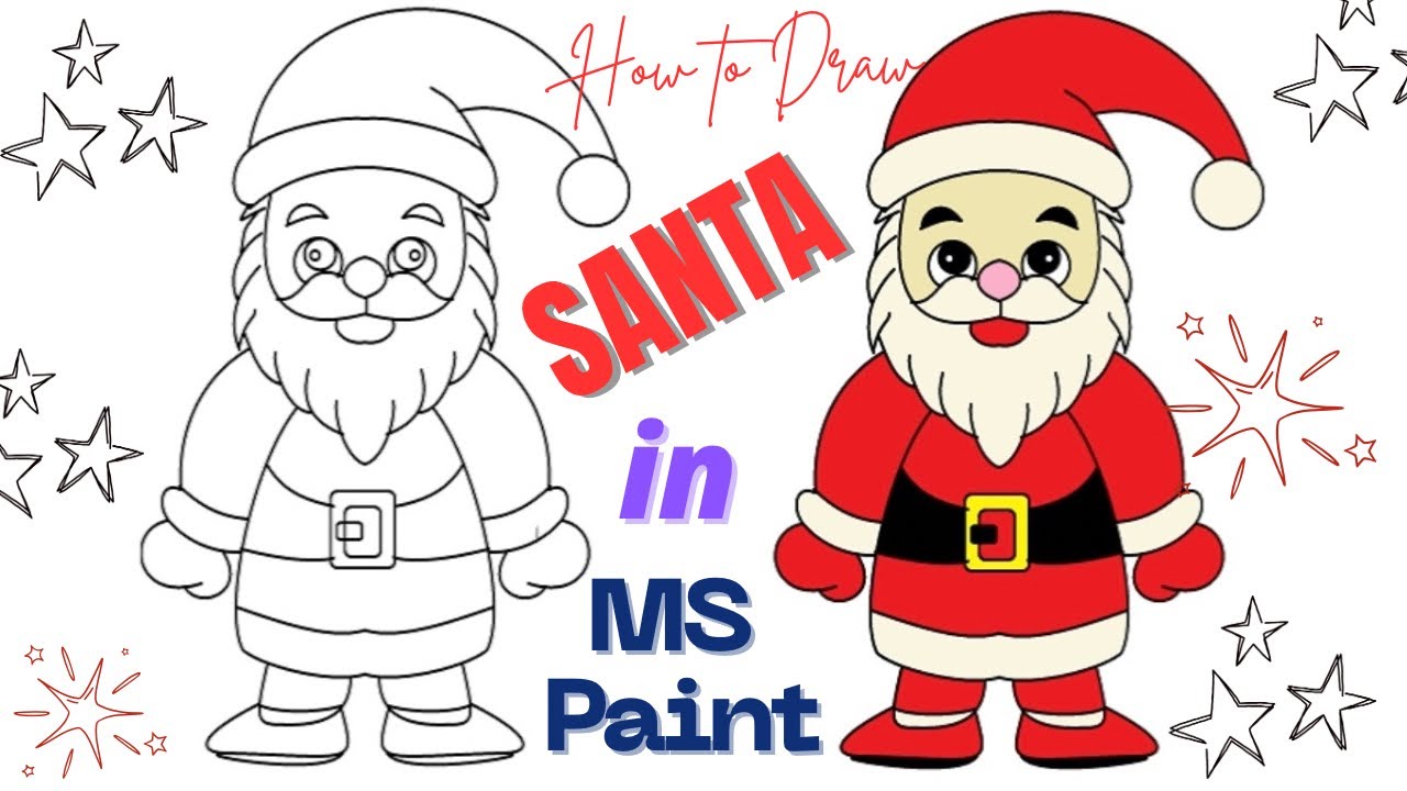 How to Draw Santa Clause in MS Paint | Christmas Special | #santaclause ...