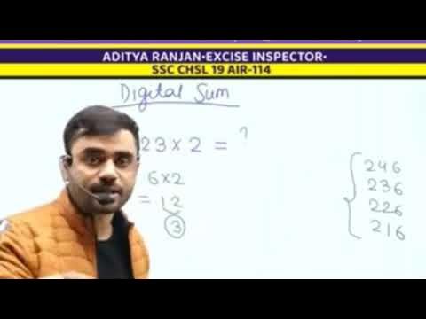 Digital sum se solve krne Question by Aditya Ranjan sir super concept ...