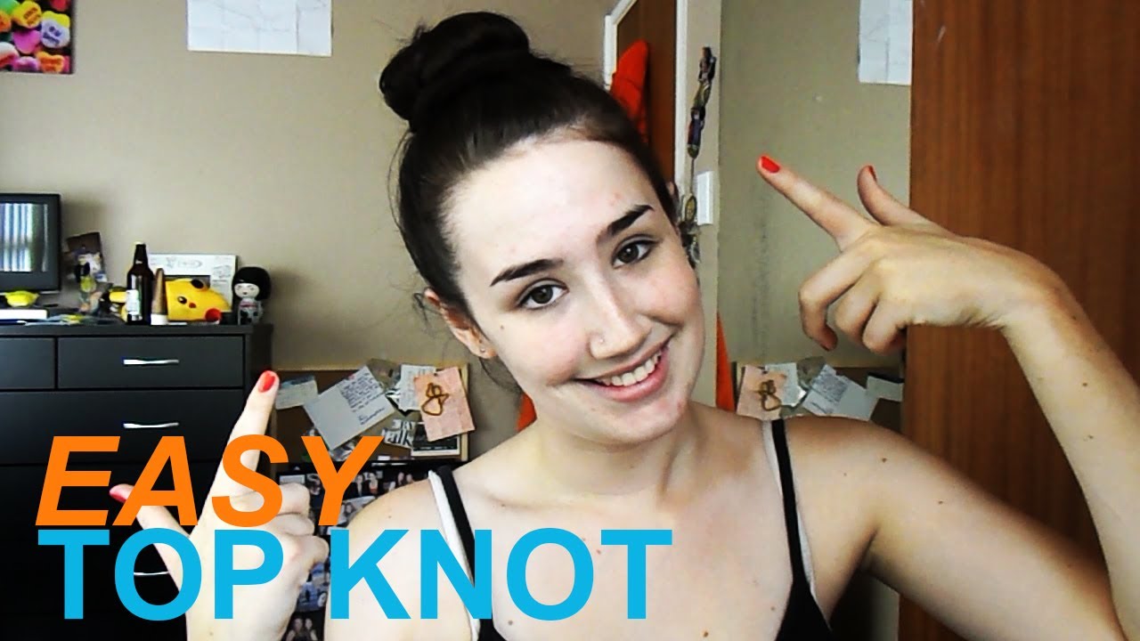 Easy Top Knot | Bun Donut Tutorial - YouTube