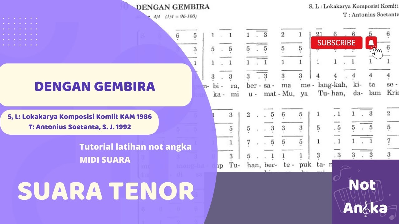 Dengan Gembira - PS 330 (TENOR) - YouTube