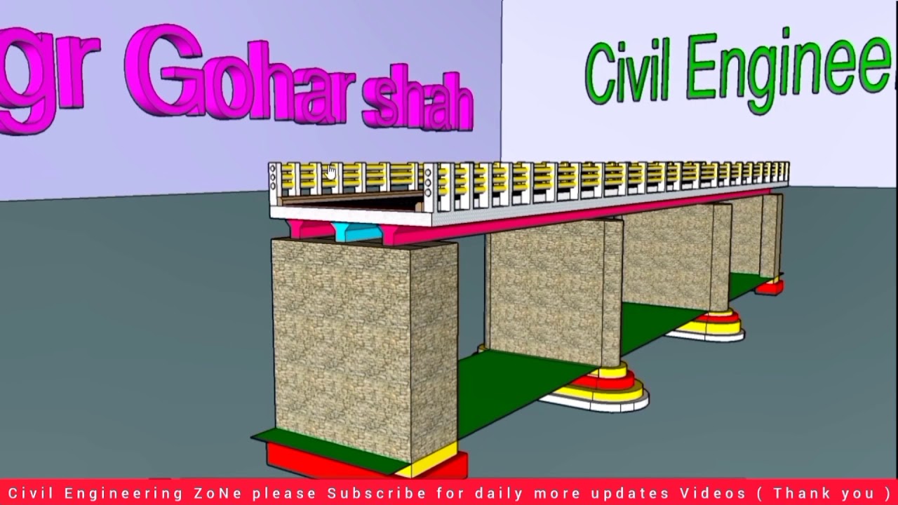 bridge construction 3d animation - YouTube