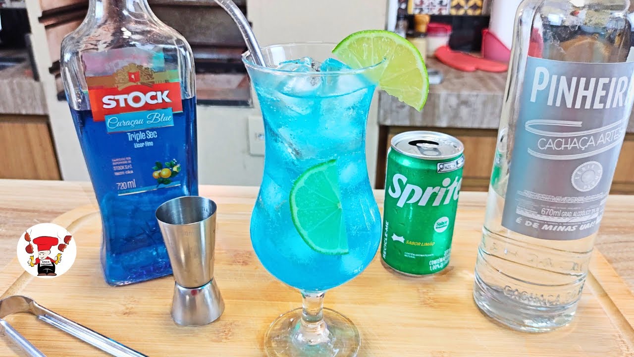 Como Fazer Drink Lagoa Azul com Cachaça Perfeito - YouTube