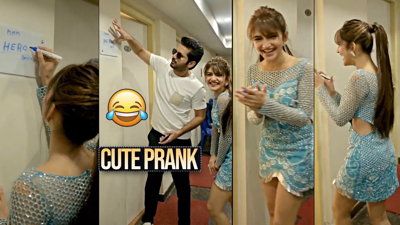 Cutie Cute Prank😍 | Sreeleela Cute Prank On Hero Nithin At Robinhood ...