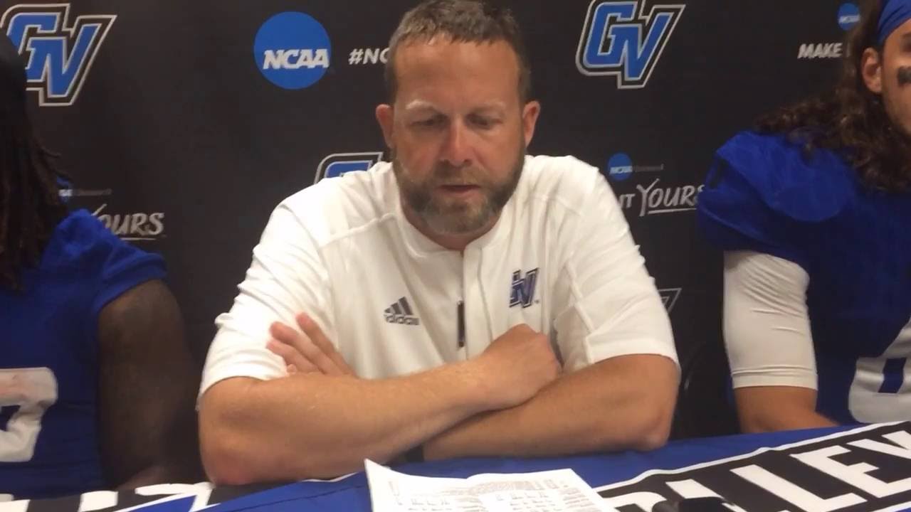 Grand Valley coach Matt Mitchell after Tiffin win - YouTube