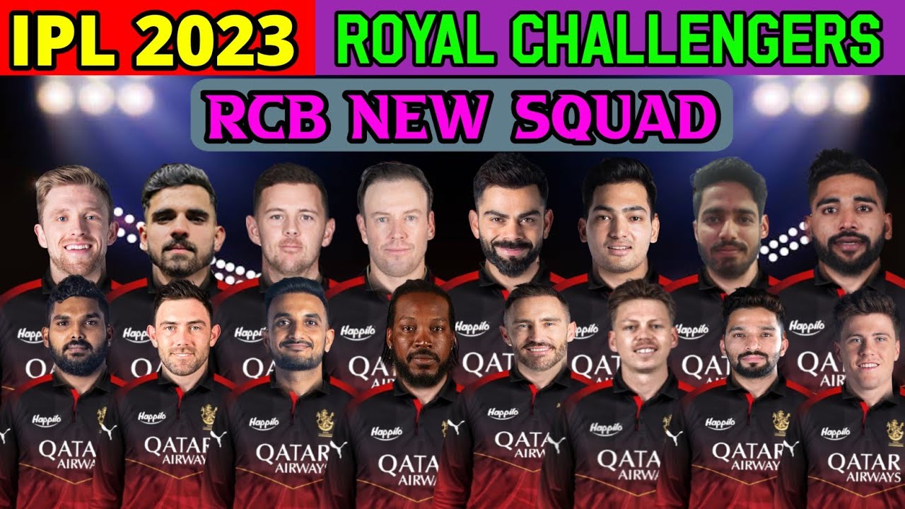 IPL 2023 | Royal Challengers Bangalore New Squad | RCB Team Full Players List | RCB Final Squad ...