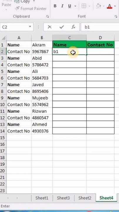 Convert row wise data to column wise in excel - YouTube