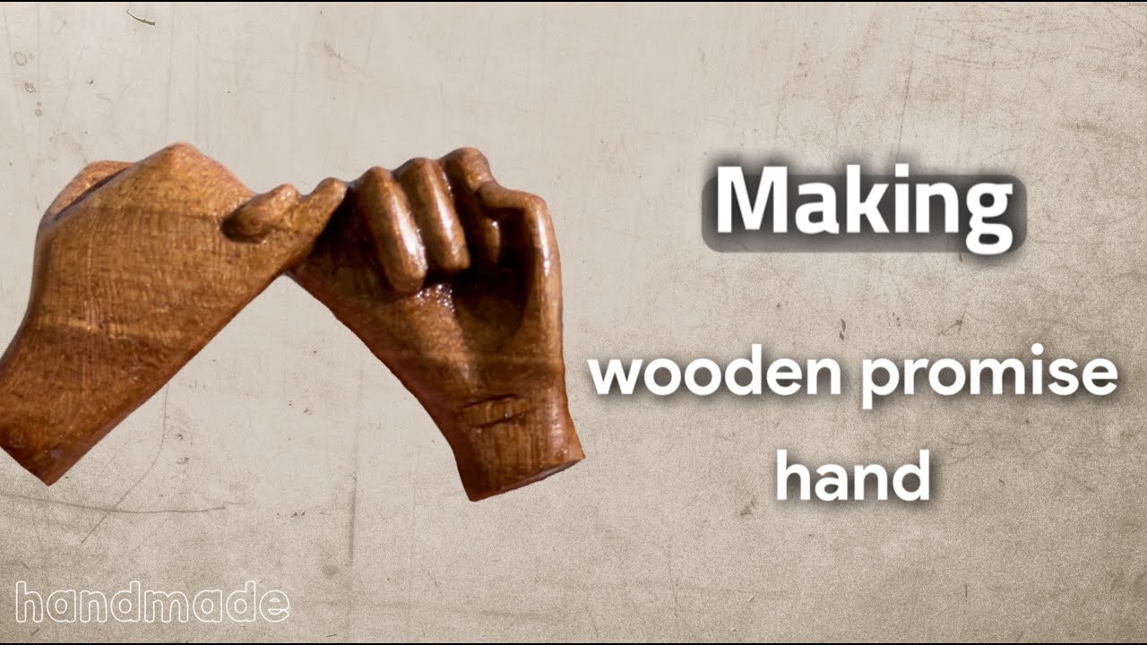 making wooden promise hands necklace (handemade wood necklace) - YouTube