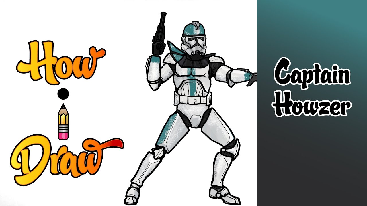 How i Draw CLONE TROOPER CAPTAIN HOWZER from STAR WARS the BAD BATCH ...