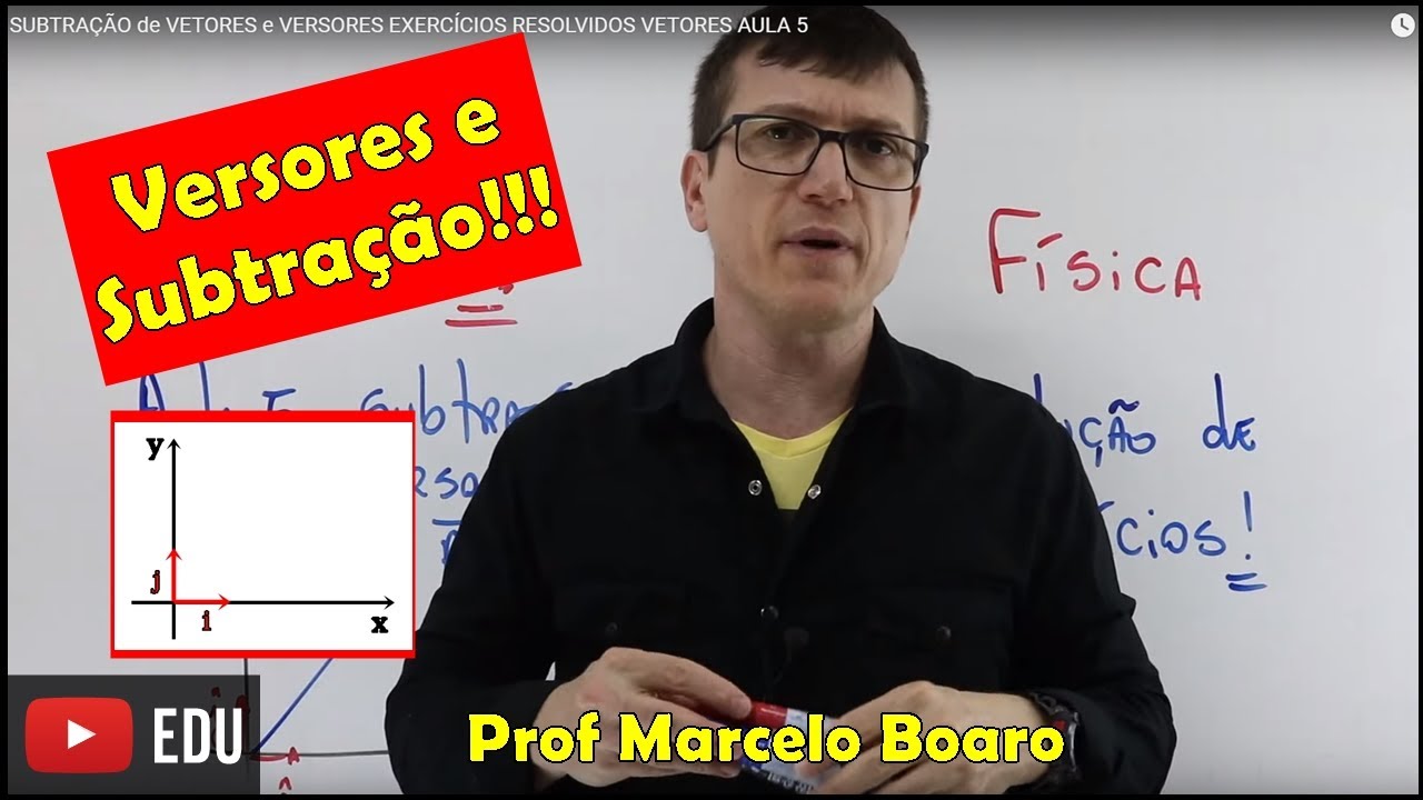 SUBTRAÇÃO de VETORES e VERSORES EXERCÍCIOS RESOLVIDOS VETORES AULA 5 ...