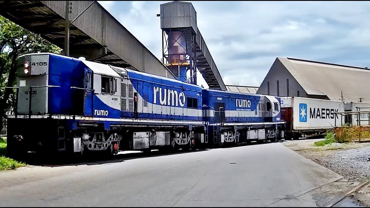 Trem da Rumo com G12 no Porto de PARANAGUÁ manobrando no TCP - YouTube