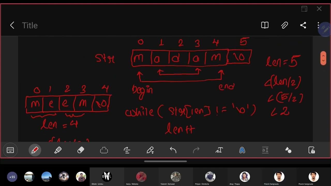 C PROGRAMMING STRING MANIPULATION, PALINDROME STRING - YouTube