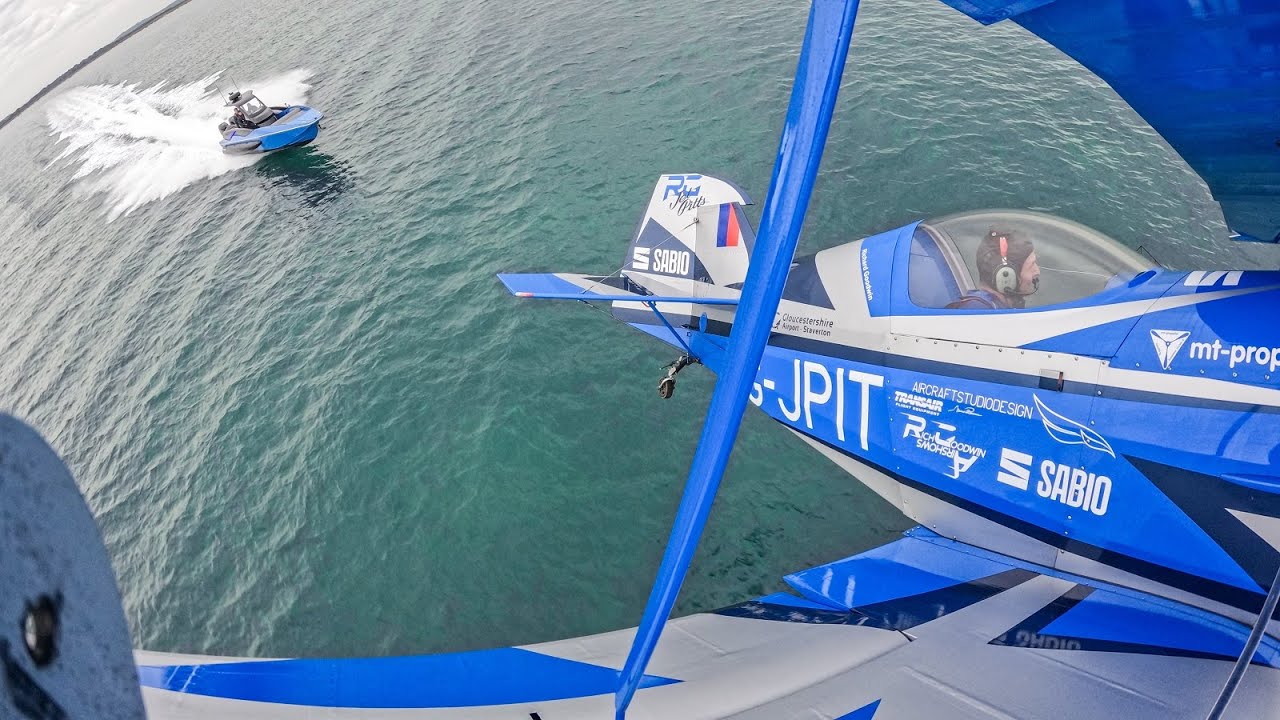 Boat vs Plane: Sunseeker Hawk 38 v Jet Pitts! - YouTube