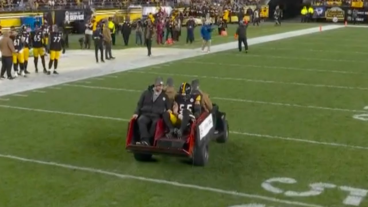 Steelers Cole Holcomb Suffers Serious Knee Injury vs Titans - YouTube