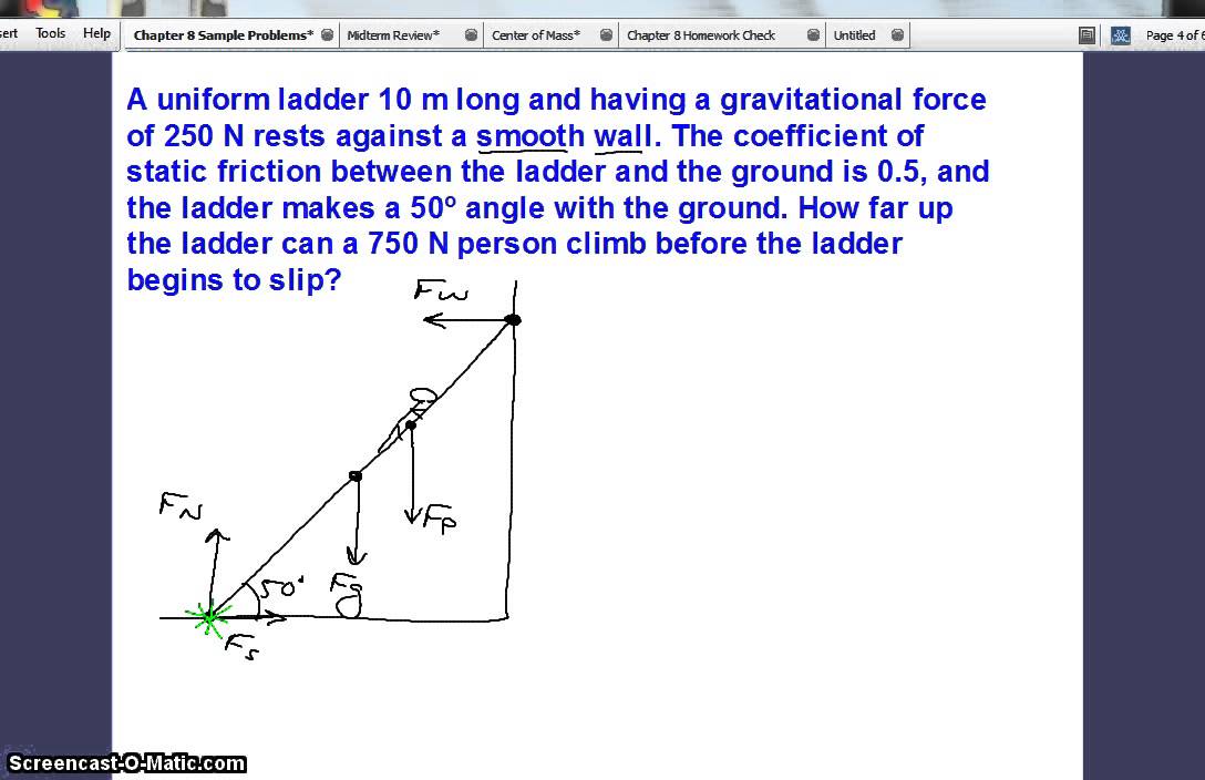 Rotational Equilibrium Problem 4 - YouTube