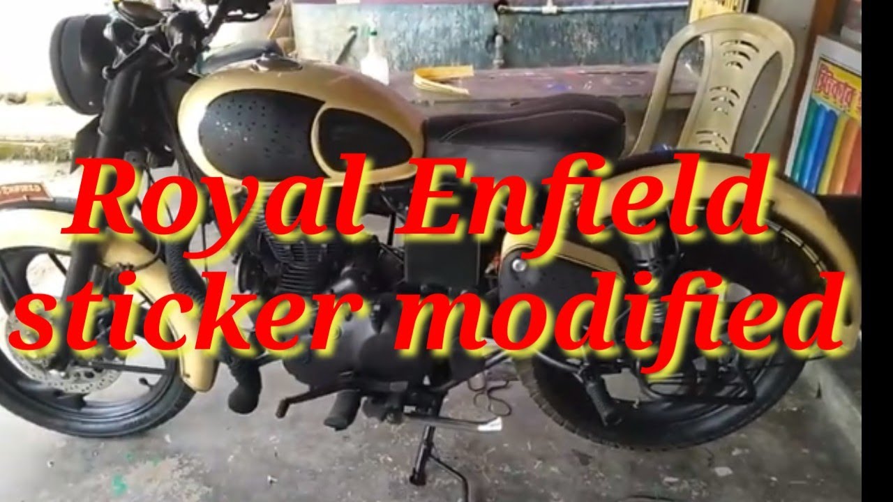 Royal Enfield sticker modify - YouTube