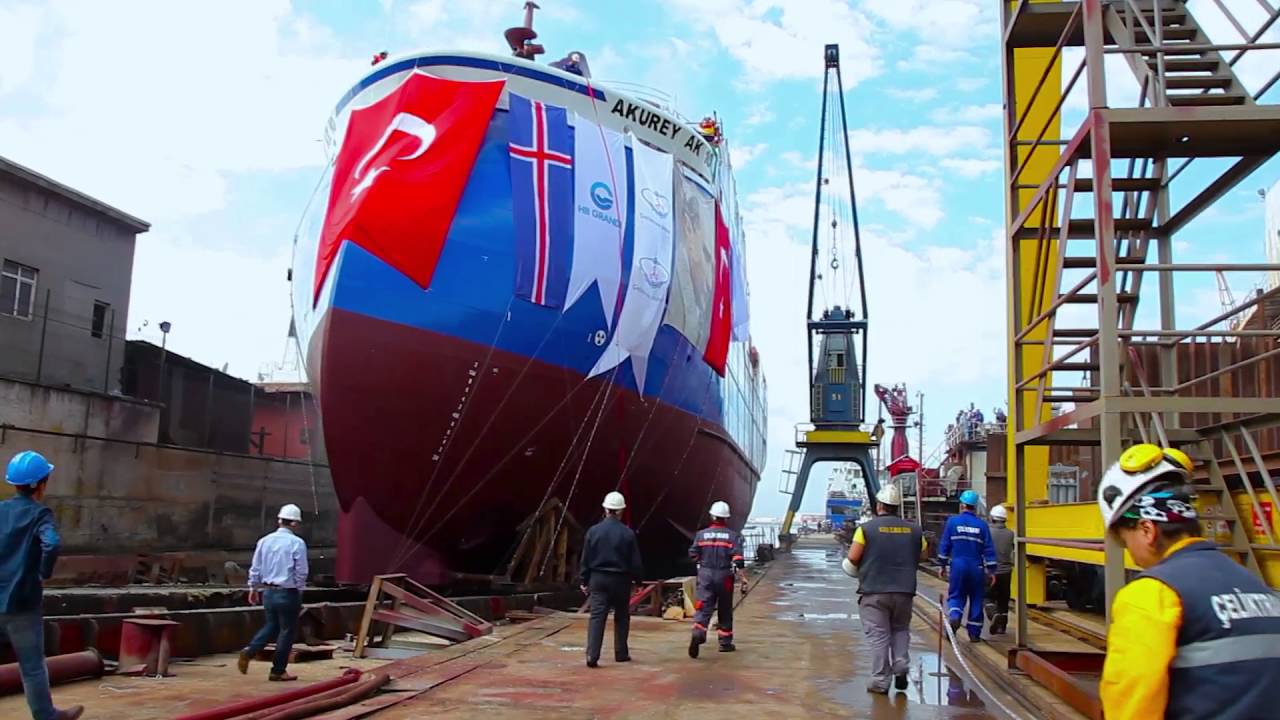 Çeliktrans AKUREY AK 10 HB GRANDI Launching ceremony - YouTube