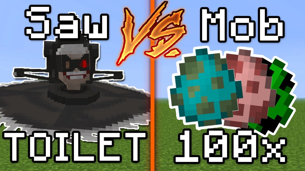 SAW Skibidi Toilet VS All 100x Mobs | Minecraft Skibidi Toilet Mob ...