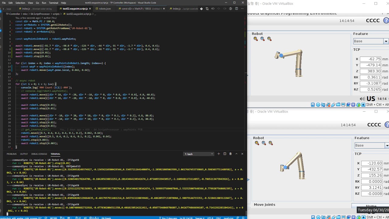 01.Script Test (Waypoint, Sequence, Simultaneous Motion) - YouTube