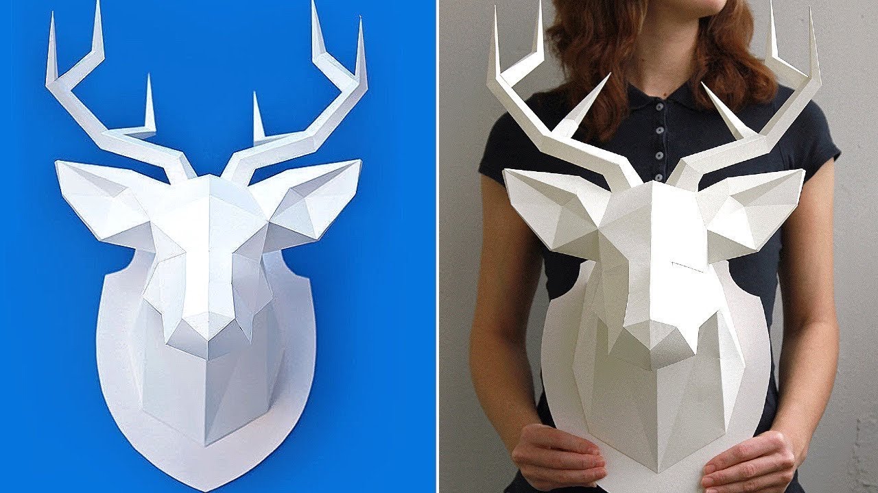 How To Make A Deer Head 3D DIY Paper Craft I HOW TO MOUNT ANY how-to-make-a-deer-head-3d-diy-paper-craft-i-how-to-mount-any