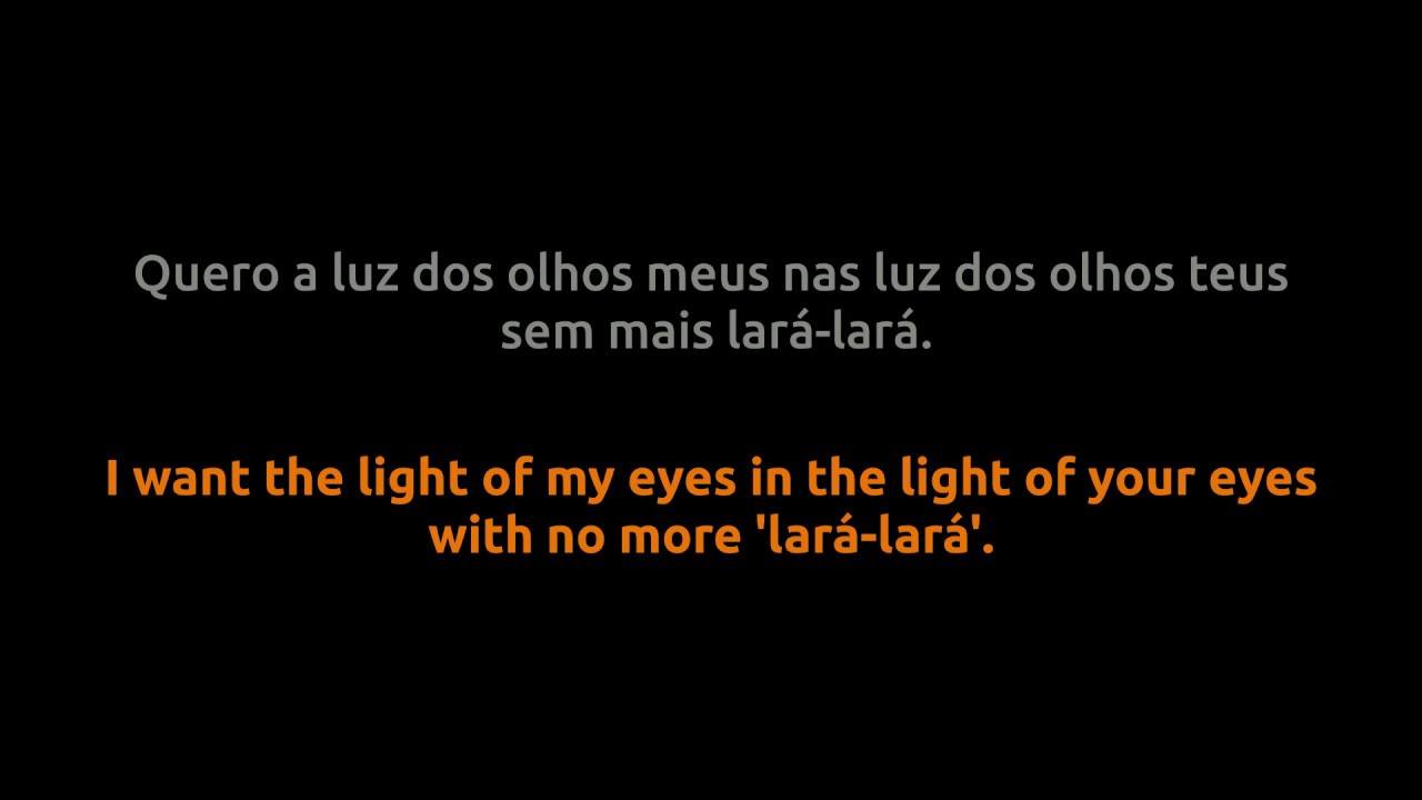 Pela Luz Dos Olhos Teus Tom Jobim E Miúcha Lyrics Video English