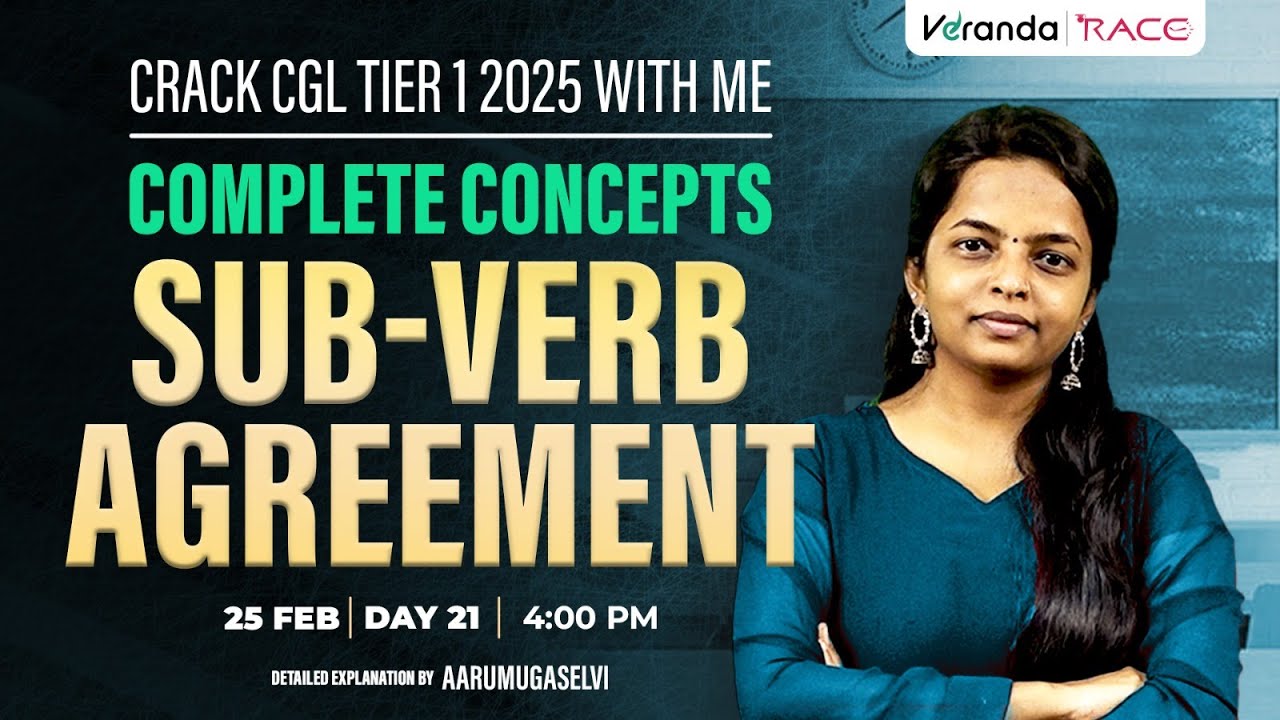 SSC ENGLISH | Crack CGL Tier 1 | COMPLETE CONCEPT SUB - VERB AGREEMENT ...