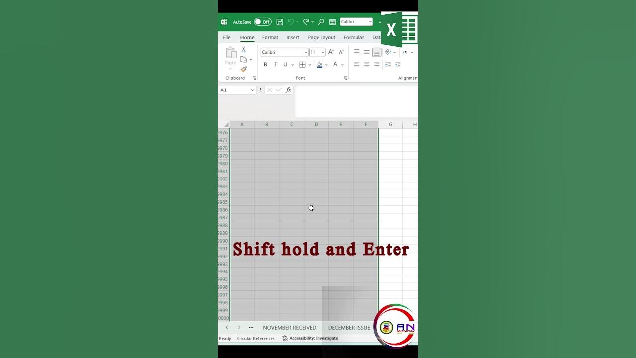 Select 10000 Cell in 1 Second in Excel Il Create 10000 Cell Border in Just Second #exceltricks ...