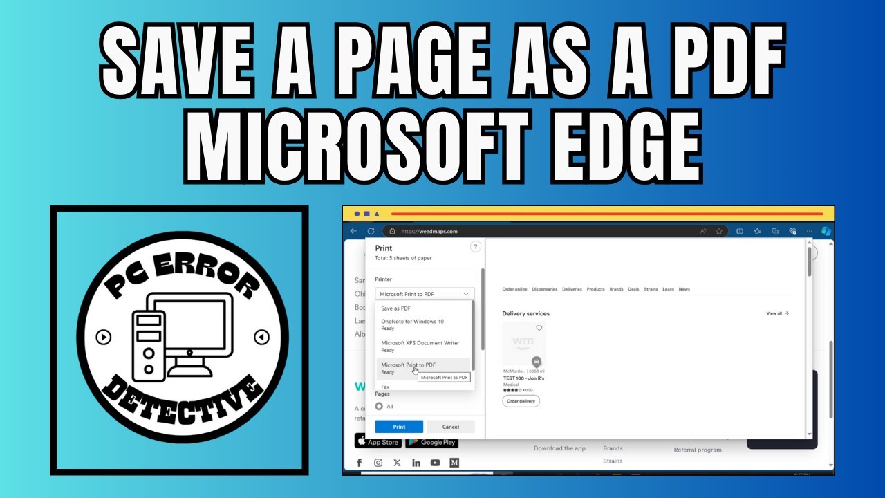 How To Save A Page As A PDF Microsoft Edge YouTube How To Save A Page As A PDF Microsoft Edge YouTube
