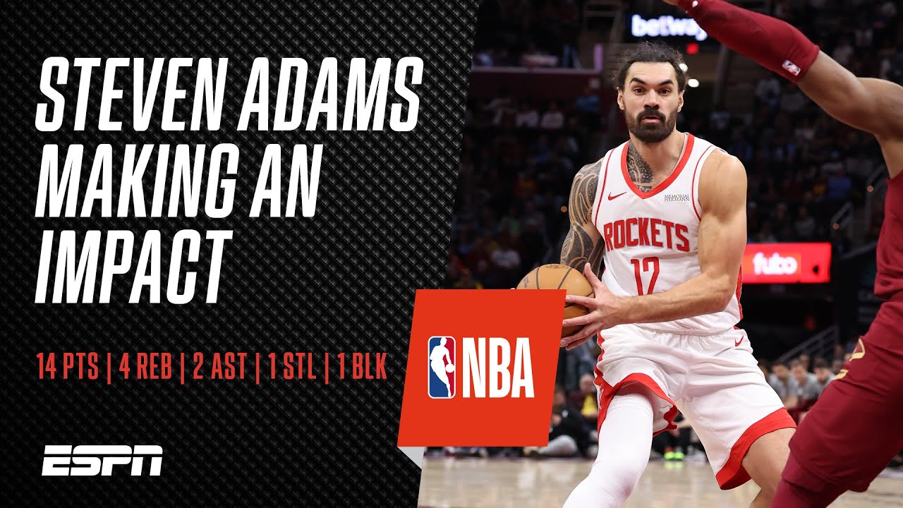 Steven Adams scores 14 points in 15 minutes in Rockets' close win | NBA ...