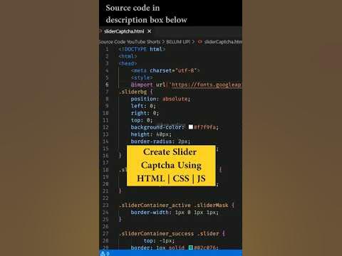 Create Slider Captcha Using HTML | CSS | JS - YouTube