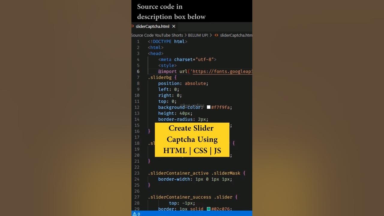 Create Slider Captcha Using Html Css Js Youtube