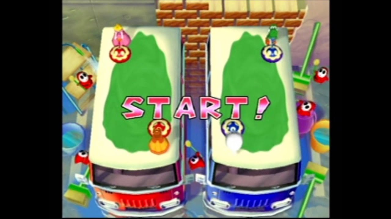 Mario Party 5: 2 vs. 2 Minigame - Bus Buffer - YouTube
