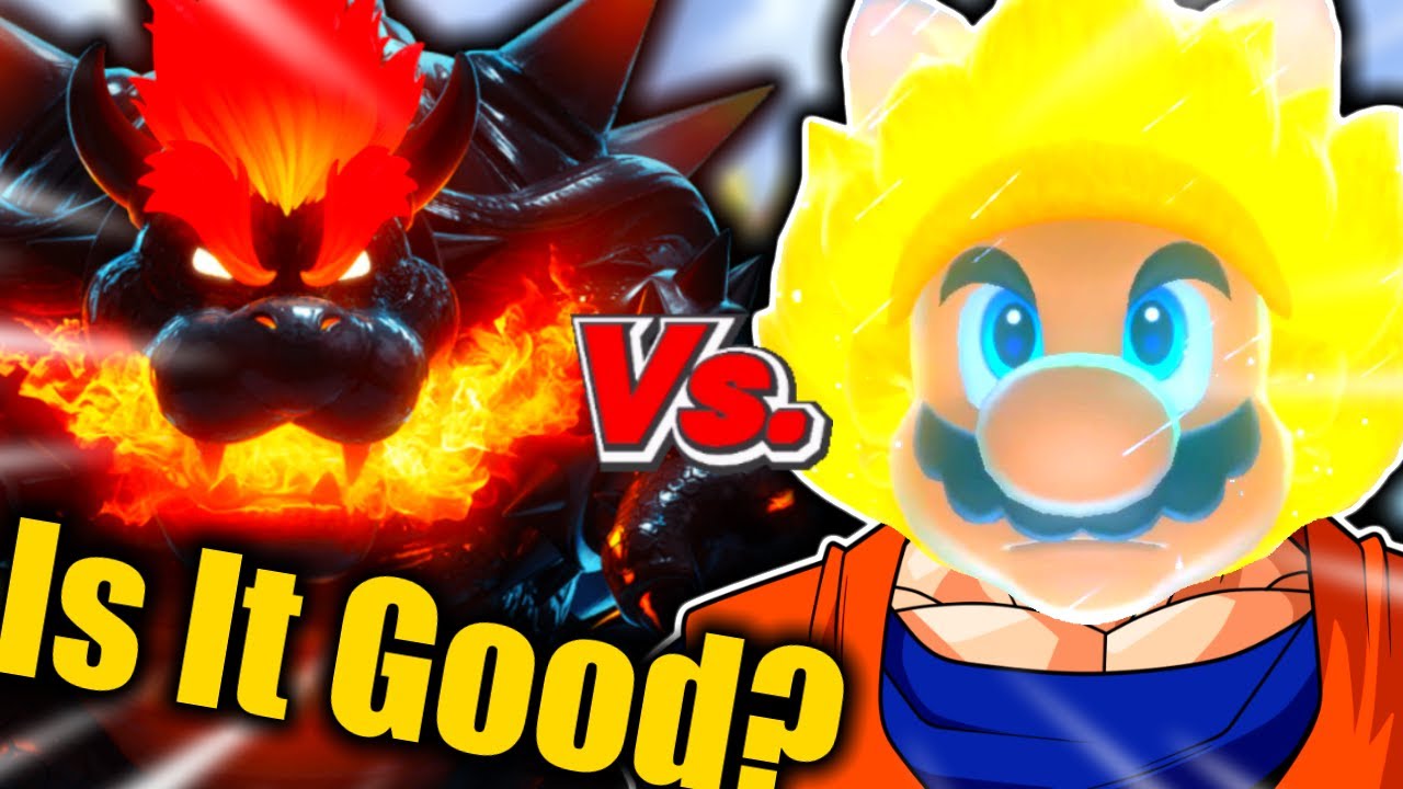 Godzilla Bowser vs Super Saiyan Mario! - Is Bowser's Fury Good? - YouTube
