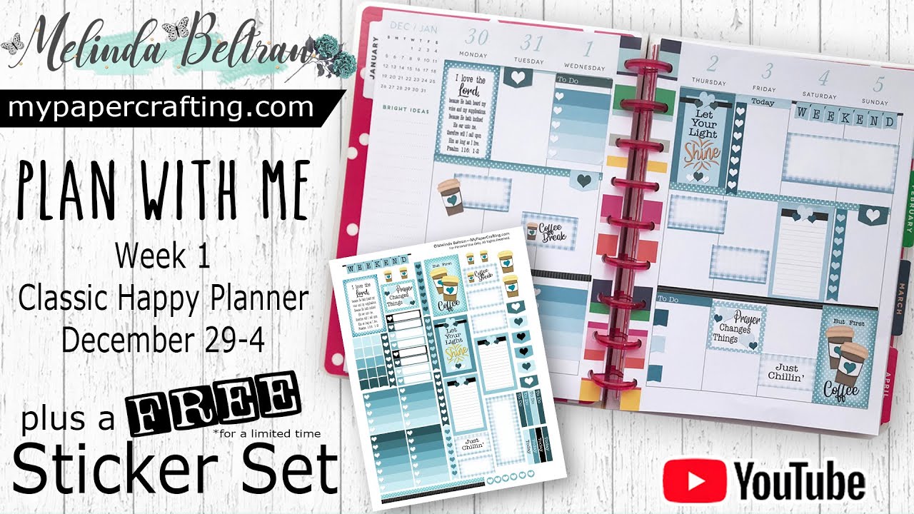 Classic Plan With Me | December 30 2019- January 5 2020 | Free Planner ...
