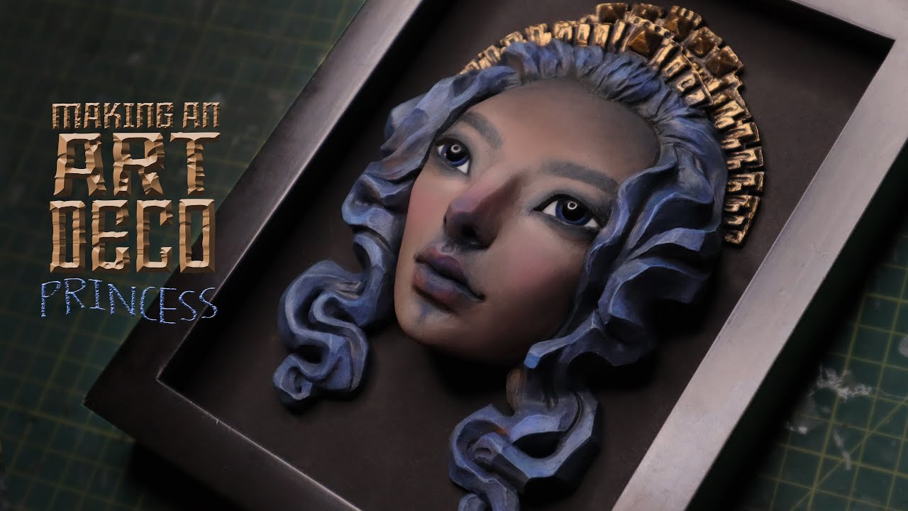 Ancient Princess | Art Deco inspired Sculpture Time-lapse - YouTube