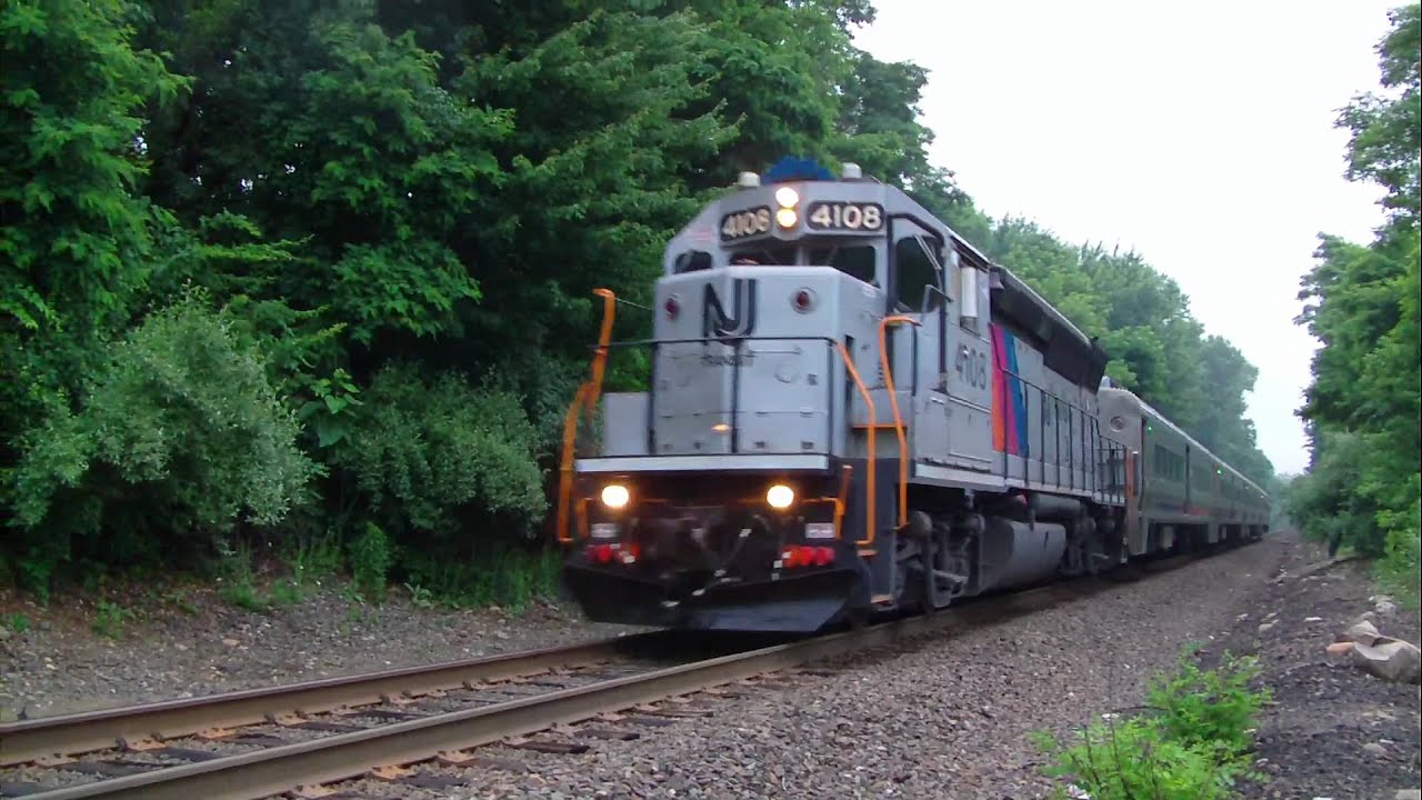 NJT 4108 NB Pascack Valley Line Great Horn Nice Run By 6/24/ - YouTube