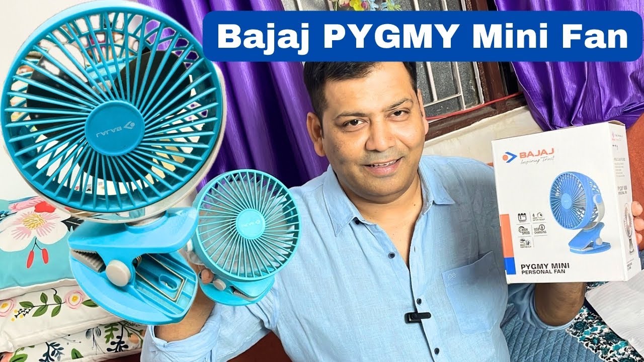 Best Portable Fan || Bajaj PYGMY mini fan || Mini Battery fan Unboxing ...