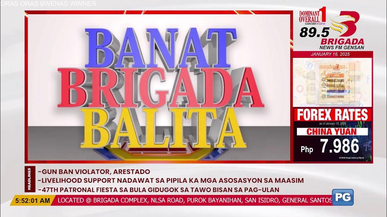 BANAT BRIGADA BALITA | JANUARY 16, 2025 | KAUBAN SI ATTY KAN BALLEQUE UG JOSEPH REYES - YouTube