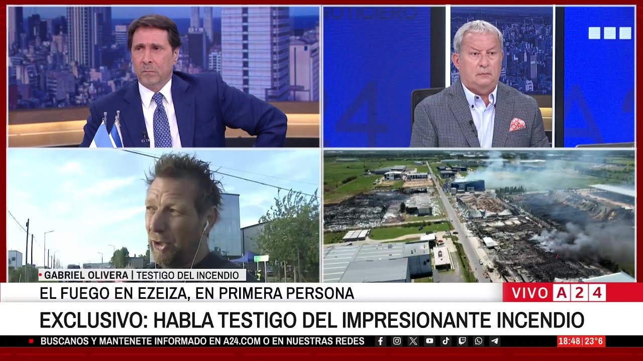 🚨INCENDIO EN EZEIZA: EXPLOSIÓN, FUEGO Y PÉRDIDAS MILLONARIAS - YouTube