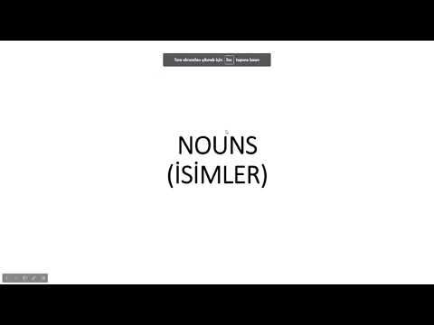 Sıfırdan İngilizce 19.Ders NOUNS ( İSİMLER) & FRUITS (MEYVELER)
