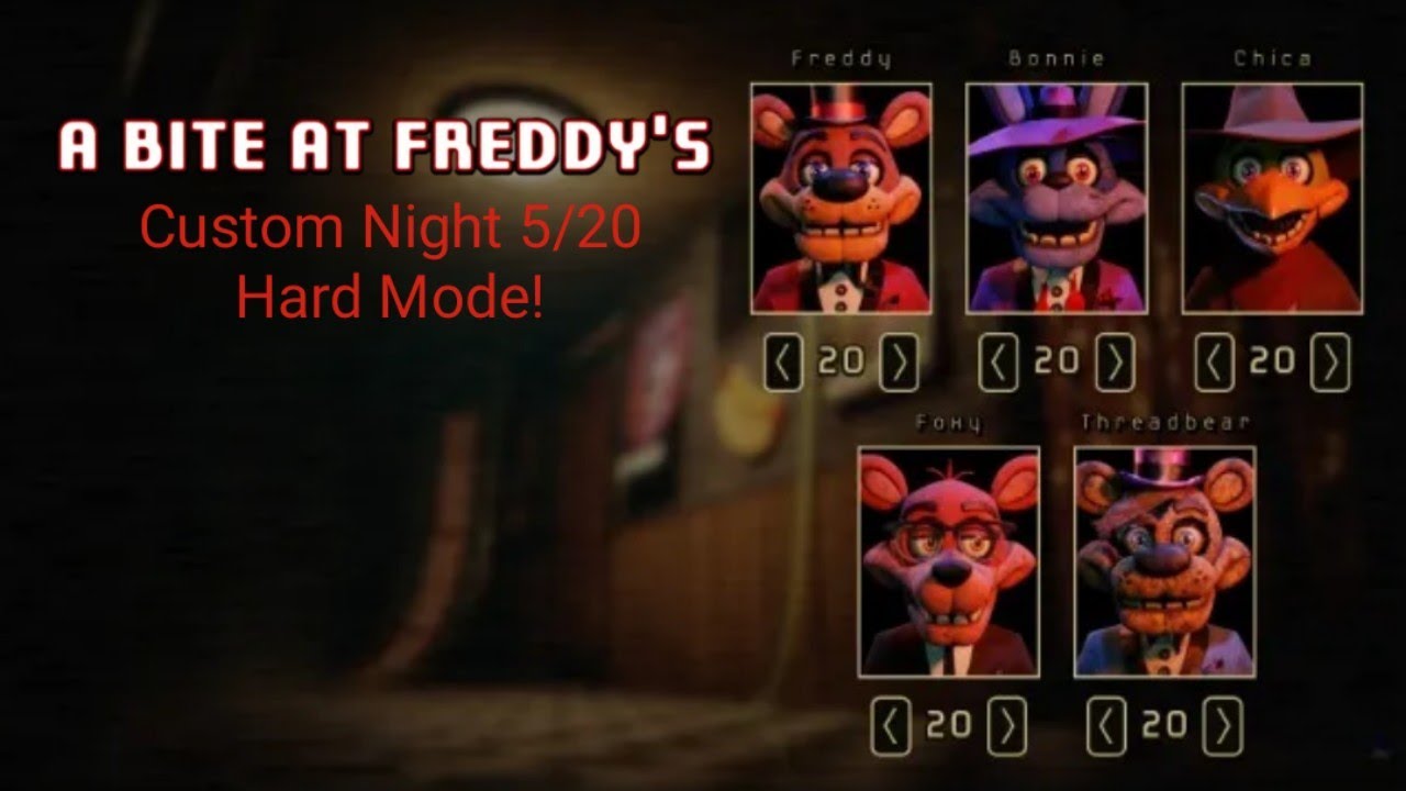 Każdy % jest na wagę złota! (Custom Night 5/20 - Hard Mode!) | A Bite ...