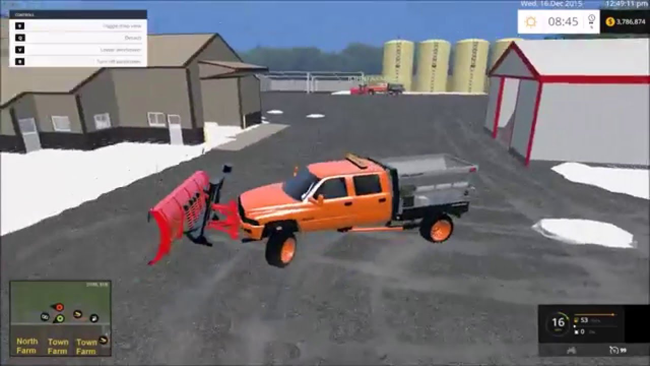 Farming simulator 2015 snow plowing ep 2 - YouTube