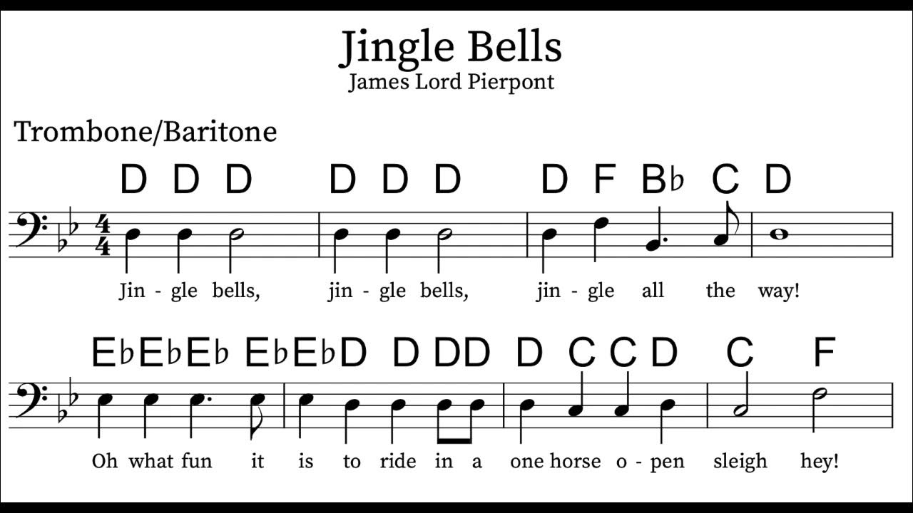 Trombone & Baritone - Jingle Bells - Play Along - YouTube