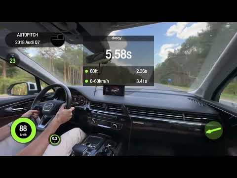 Audi Q7 3.0 Turbocharged AT 4WD 2018. 0-100 acceleration.