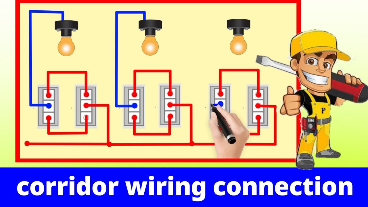 Corridor wiring connection diagram | how to give corridor connection ...
