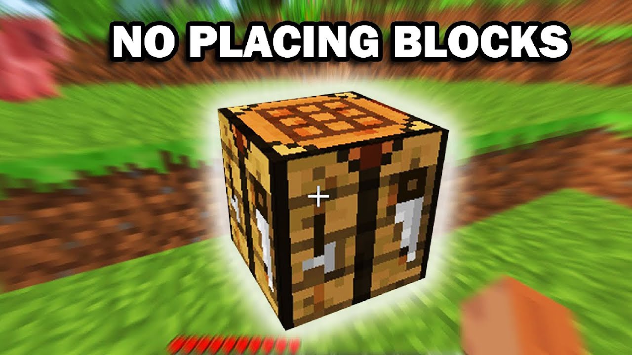 Beating Minecraft Without BLOCKS?? - YouTube